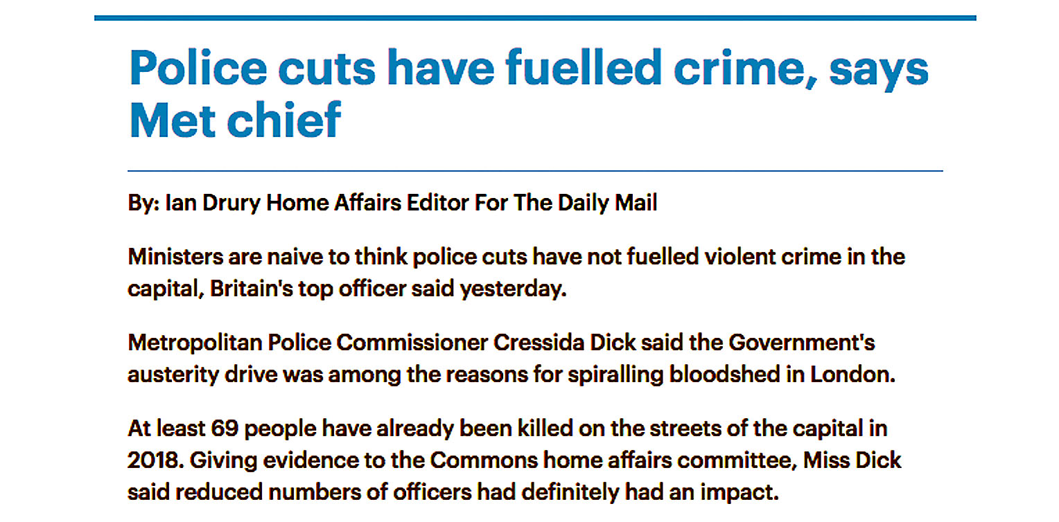 Police cuts – Our Bow