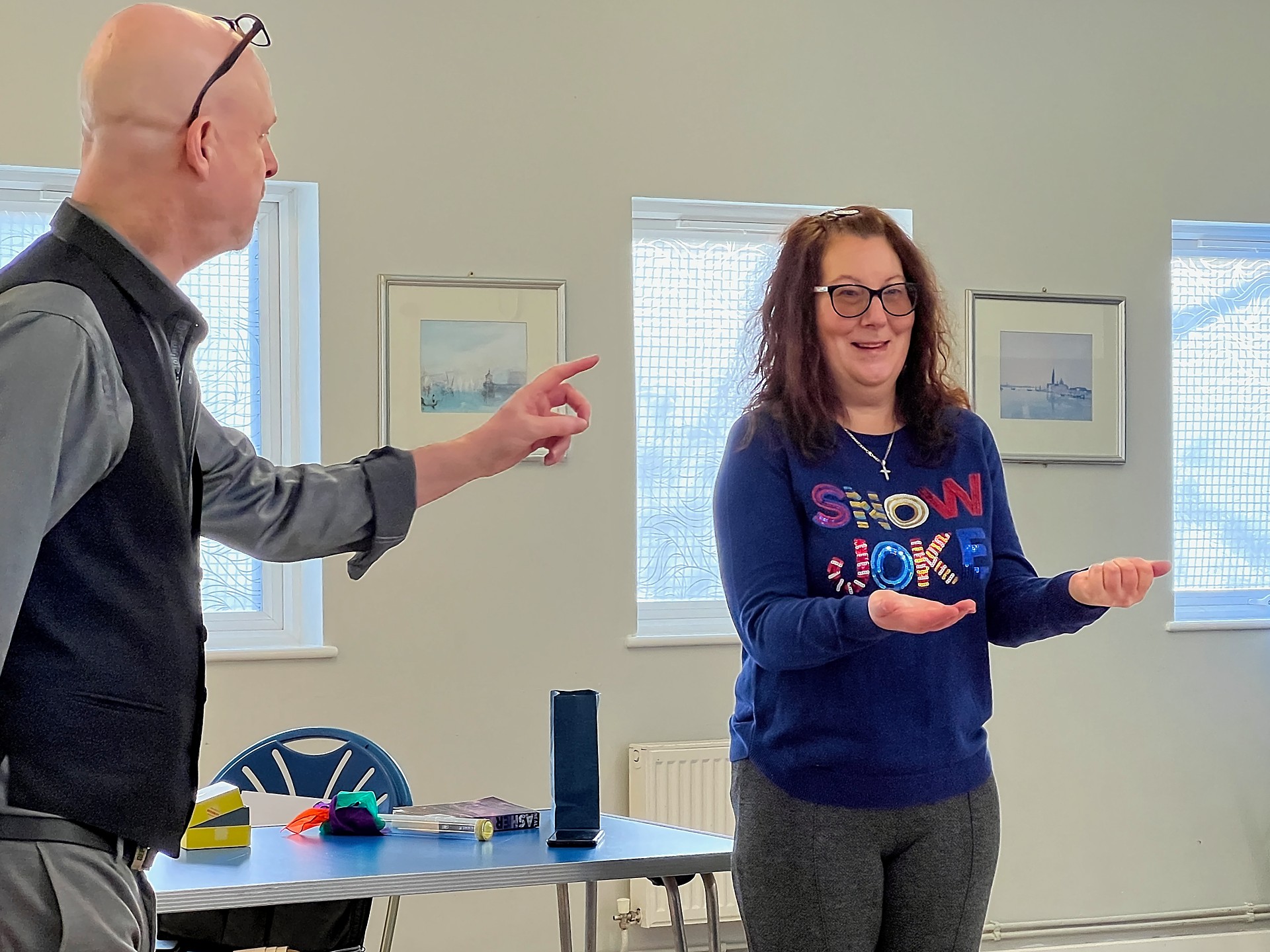Magician Vince Spade visits the Geezers – Our Bow