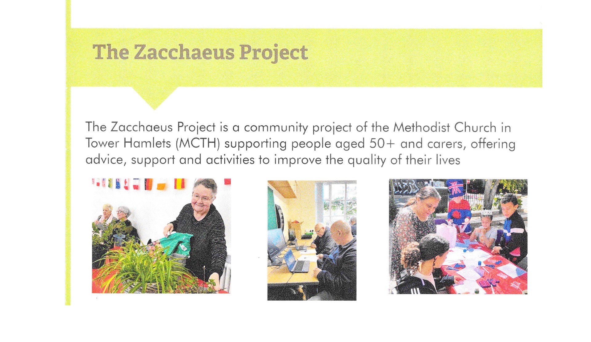Visit from David Calvin of the Zacchaeus Project – Our Bow